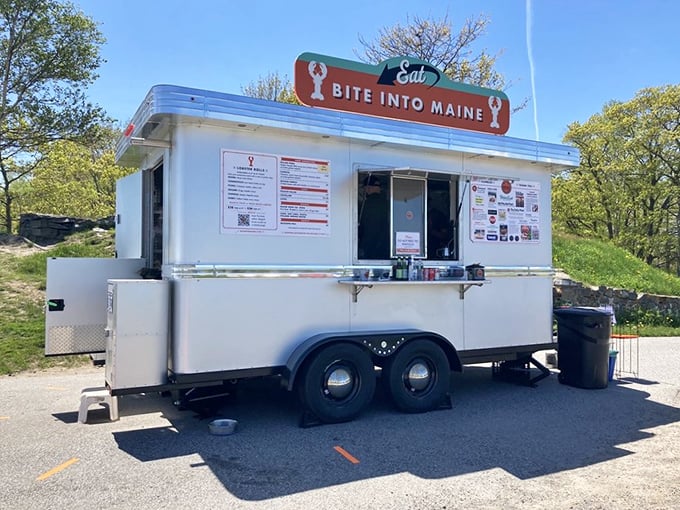 The "Bite Into Maine" food truck serves legendary lobster rolls that make waiting in line a worthwhile pilgrimage.