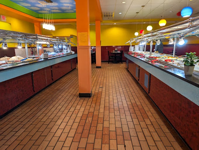 Long buffet lines house dozens of options, creating culinary neighborhoods to explore from American classics to authentic Chinese specialties.