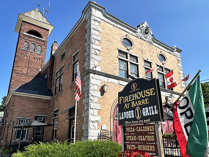 The Firehouse at Barre now houses Ladder 1 Grill, where firefighting history meets modern comfort food in a unique setting.
