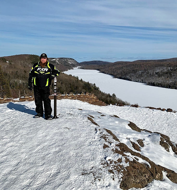Winter transforms familiar landscapes into alien worlds where frozen lakes and snow-covered ridges create scenes worthy of any adventure film.