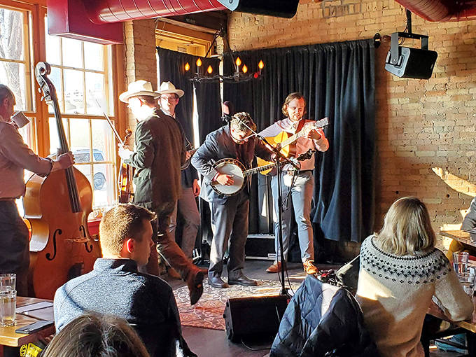 Live music fills the space with acoustic magic, transforming a simple meal into an experience that feeds both stomach and soul.
