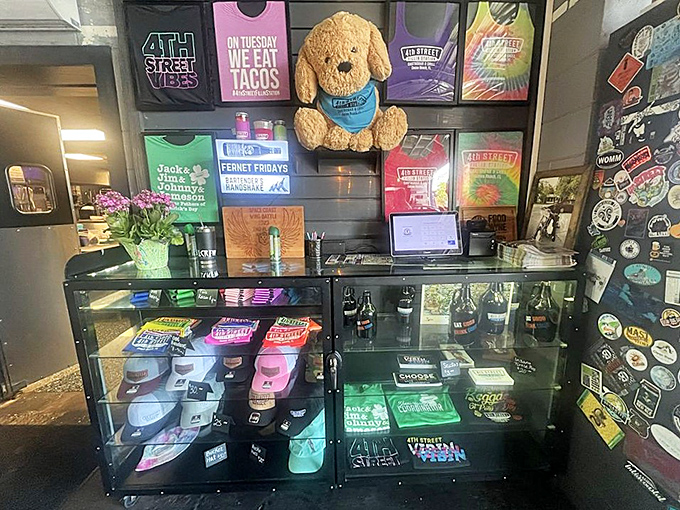 Take the 4th Street vibe home &ndash; merchandise displays offer t-shirts, hats, and koozies that are souvenirs you'll actually use.