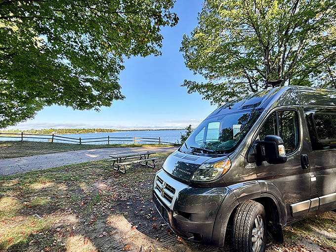 Perkins Park Campground offers waterfront real estate for temporary residents &ndash; million-dollar views at campsite prices.