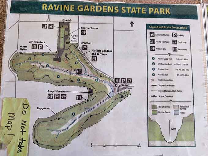 The park map shows just how much territory those WPA workers covered, creating trails and gardens that are still bringing joy nearly a century later.