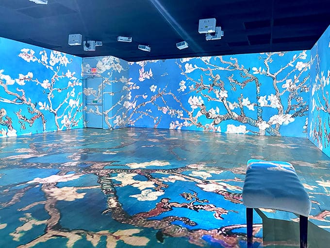 Van Gogh's swirling style meets Oz in this immersive art experience, creating a dreamy fusion of classic painting and classic cinema.