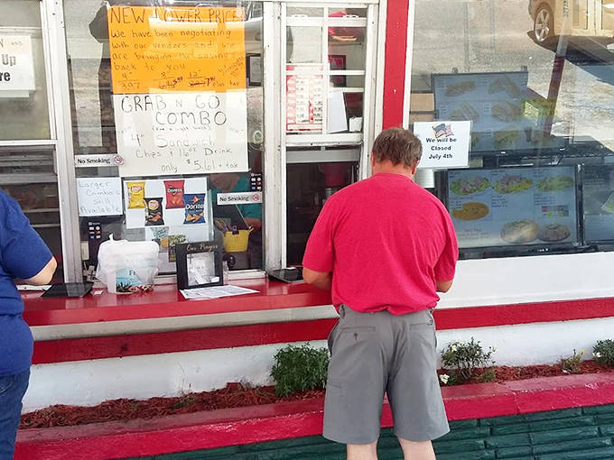 Where the magic happens! Customers place their orders at this window, beginning the anticipation that only ends when that first delicious bite is taken.