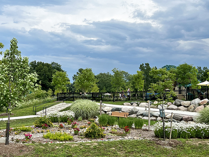 Thoughtful landscaping brings color and texture to Innovation Hills, where native plants create seasonal interest and support local wildlife.