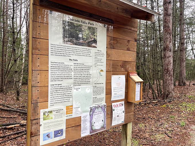 Knowledge enhances adventure &ndash; the information kiosk provides context and guidance for visitors exploring this natural treasure.