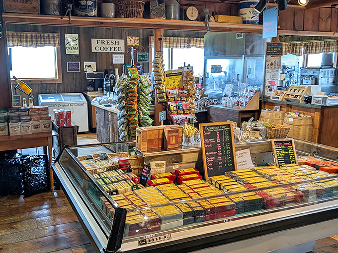 A sweet-tooth paradise where fudge and maple temptations line up like contestants in a delicious beauty pageant.