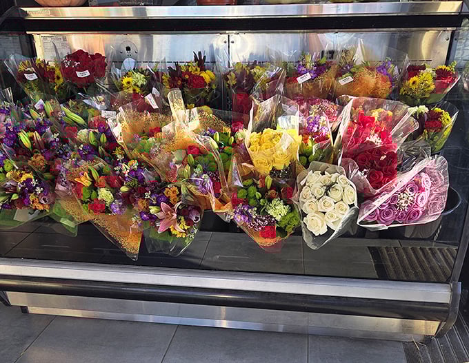 Fresh flower selection: Because nothing says "I wasn't just getting gas" like arriving home with a gorgeous bouquet from this surprisingly robust floral section.