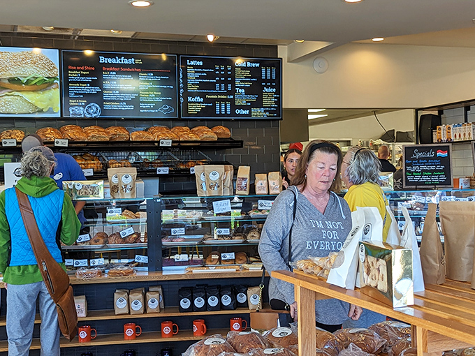 The order counter isn't just functional &ndash; it's the gateway to Dutch culinary paradise, where friendly staff guide you through delicious decisions.