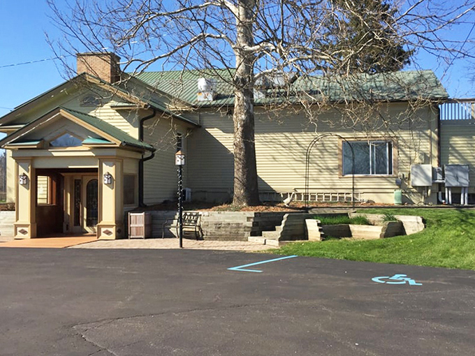 The welcoming entrance with landscaped grounds &ndash; your first hint that this isn't just another roadside restaurant.