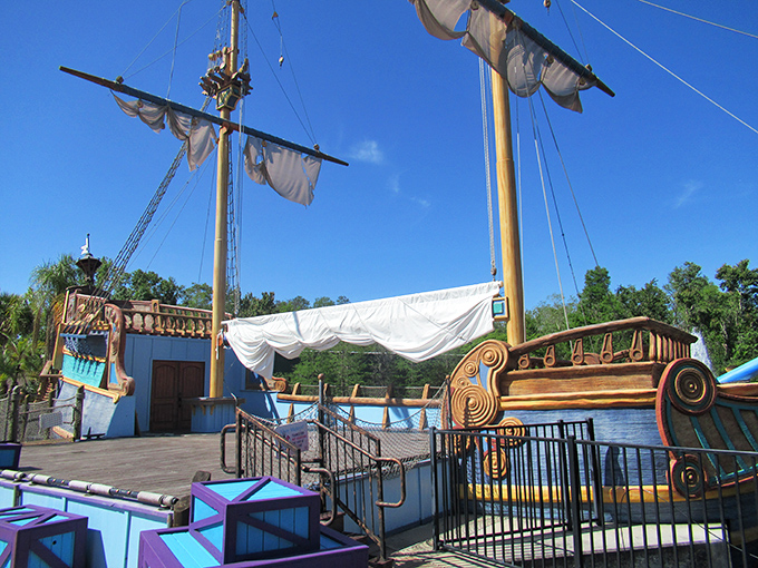 This pirate ship stage hosts everything from musical performances to special celebrations, creating memories that last a lifetime.