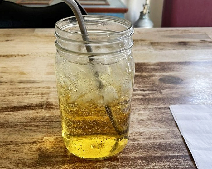 The humble apple juice spritzer served in a mason jar offers refreshing simplicity &ndash; sometimes the least complicated beverages are the most satisfying.