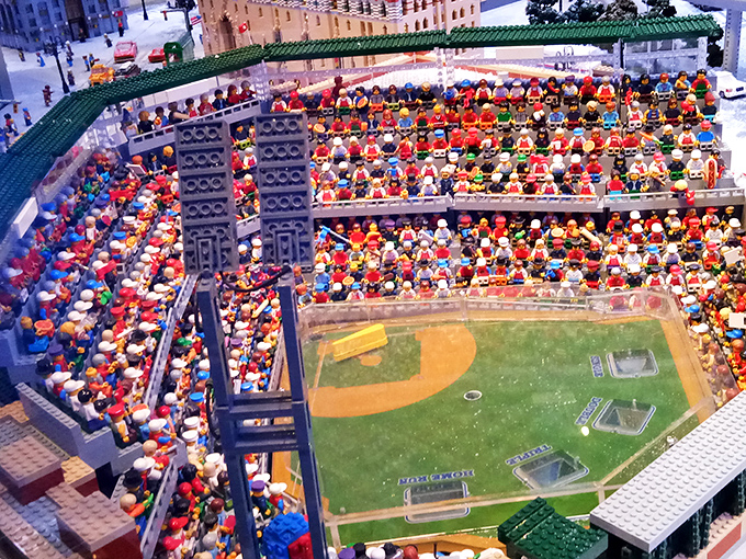 Comerica Park in miniature form packs the stands with enthusiastic LEGO fans who never complain about ticket prices and always cheer for the home team.