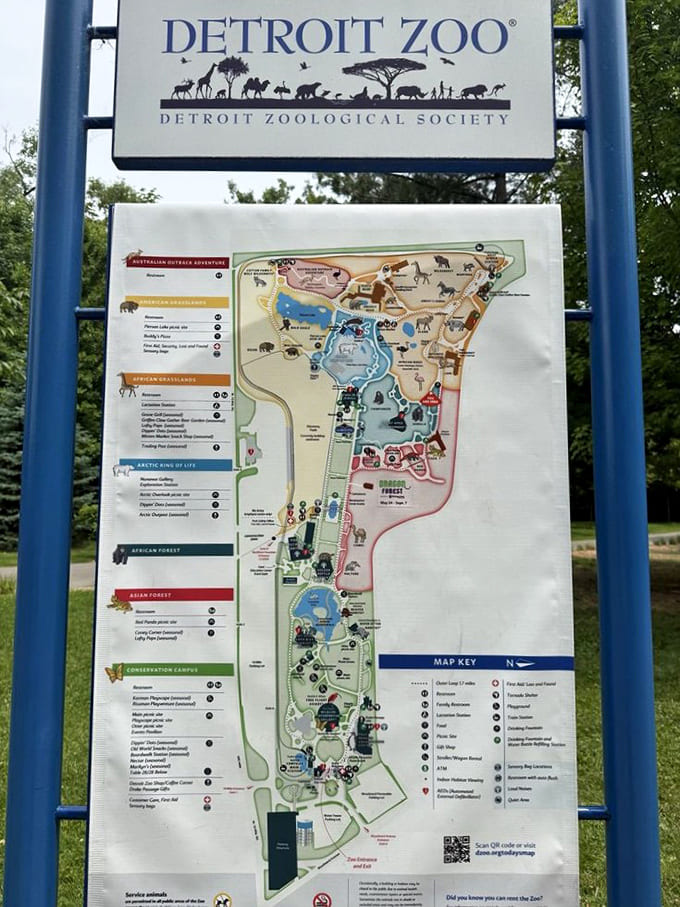 The zoo map reveals 125 acres of exhibits, meaning you'll definitely get your steps in while discovering animals from every corner of the globe.