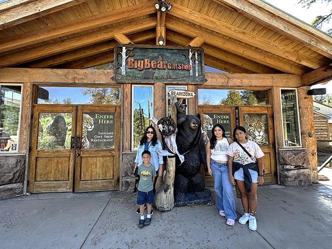 The Big Bear Bait Shop serves as the entrance to one of Bearizona's most popular dining spots &ndash; thankfully, humans aren't on the menu.