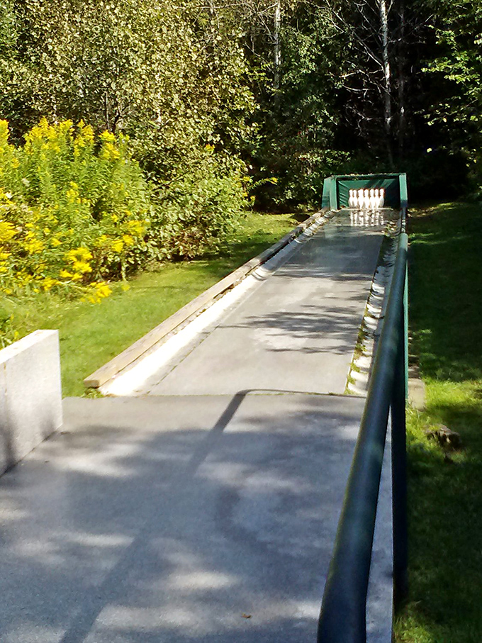 Barre's famous granite bowling alley offers the world's most solid game &ndash; where your ball rolls with a sound unlike any other lane.