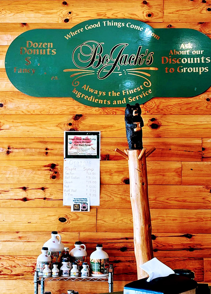 The wall sign proclaiming "Where Good Things Come From" &ndash; perhaps the most honest advertising in the food industry today.