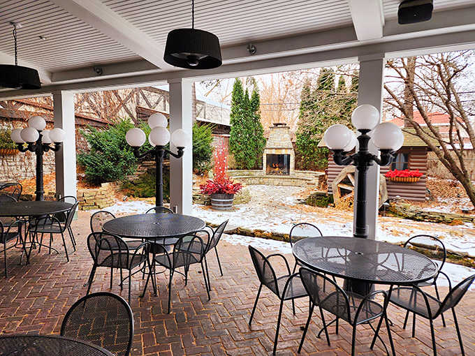 Outdoor seating: The charming patio offers al fresco dining with Minnesota sensibility&mdash;perfect for those precious warm months we Northerners cherish.