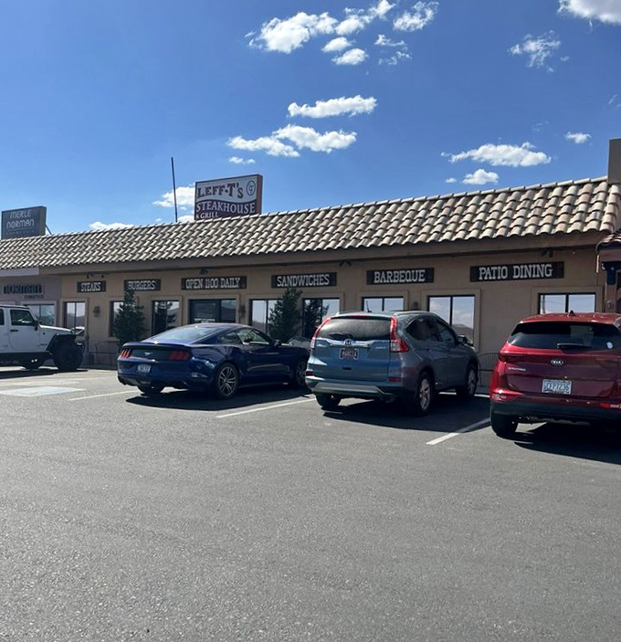 The parking lot might be simple, but those cars know something special awaits inside. Sometimes the best food experiences hide in plain sight.