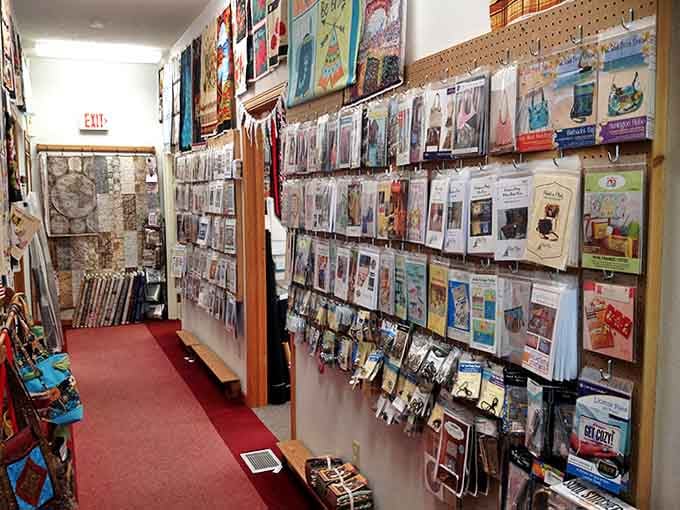 Pattern-lined hallways create a gallery effect, each packet promising hours of creative satisfaction and beautiful results.
