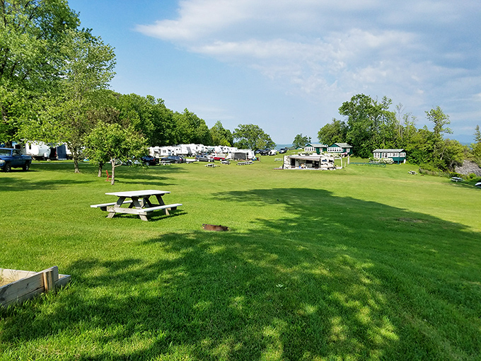 Green space that whispers "slow down" &ndash; where picnic tables await families and the only urgent notification is nature calling.