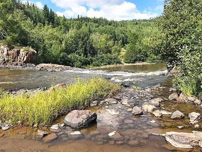 The Pigeon River's gentle rapids mark the international boundary where water knows no borders&mdash;just as it did when voyageurs navigated these same passages.
