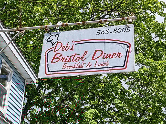 The iconic sign that signals to hungry travelers they've found their breakfast salvation in coastal Maine.