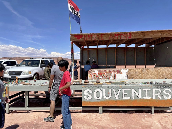 The souvenir stand offers mementos of your journey through time &ndash; tangible reminders of an intangible connection to Earth's past.