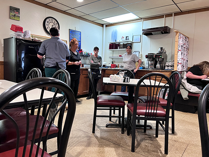 The dining room buzzes with conversation and anticipation &ndash; a community united by their appreciation for really good food.