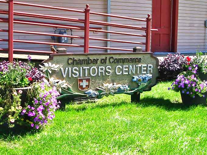 The Chamber of Commerce Visitors Center stands ready to guide explorers to local treasures like the nearby Stewart Tunnel.