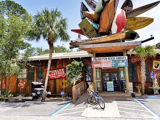 The Red Bar &ndash; where quirky d&eacute;cor meets fresh seafood in Grayton Beach's favorite gathering spot for locals and lucky visitors.