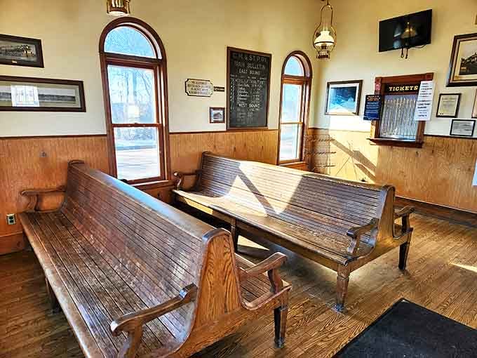 Wooden benches and vintage charm remind us that waiting rooms once had character&mdash;before everything became sterile and corporate.
