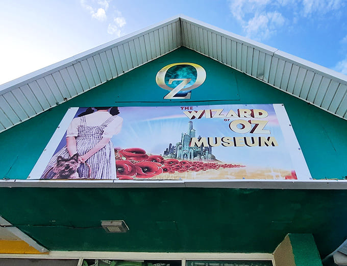Bold signage announces your arrival in Oz territory, where movie magic and Florida sunshine create an unlikely but delightful combination.