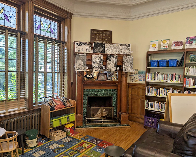 This fireplace has warmed readers from two countries. Books and hearths&mdash;some combinations are simply perfect in any language.