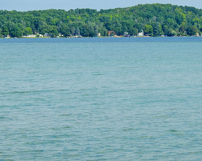 The landscape surrounding Torch Lake offers a perfect frame for those famous waters, with rolling hills embracing liquid turquoise.