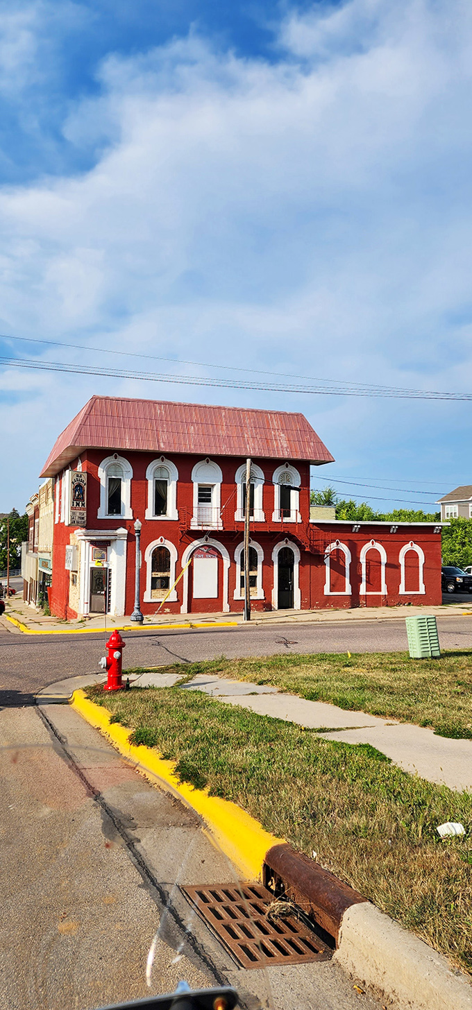 From this angle, the historic building reveals its architectural character&mdash;those arched windows have framed views of Baraboo for generations.