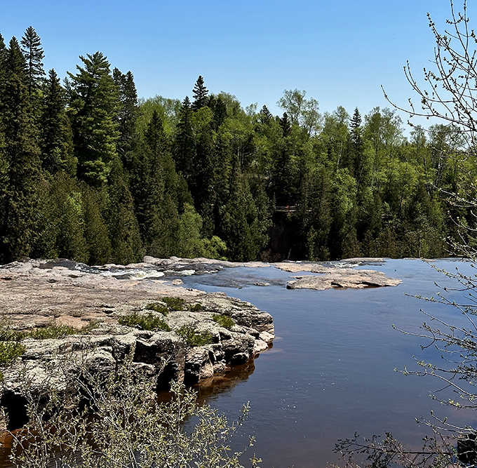 The lush greenery surrounding Black Beach provides perfect framing for its geological wonders.