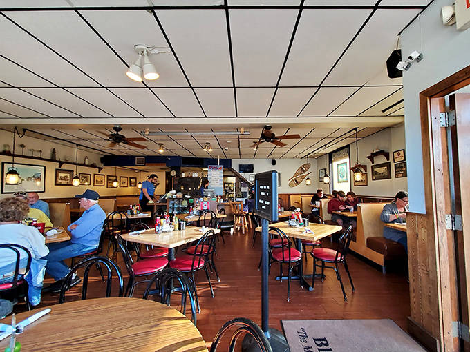 Morning light streams through windows as diners settle in for the kind of unhurried meal that's becoming increasingly rare in our rushed world.