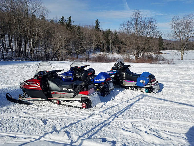 Winter transforms Pillsbury into a snowmobile paradise &ndash; where the only traffic jams involve deer crossings and spectacular photo opportunities.