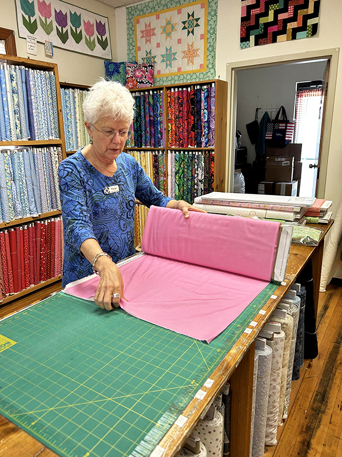 Expertise in action! Watching skilled hands measure and cut fabric is like seeing a chef prepare the perfect dish &ndash; precise, confident, and inspiring.