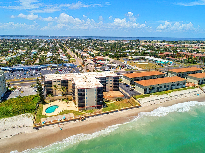 Bird's eye confirmation that you've chosen wisely. Close enough to civilization for pizza delivery, far enough for soul restoration.