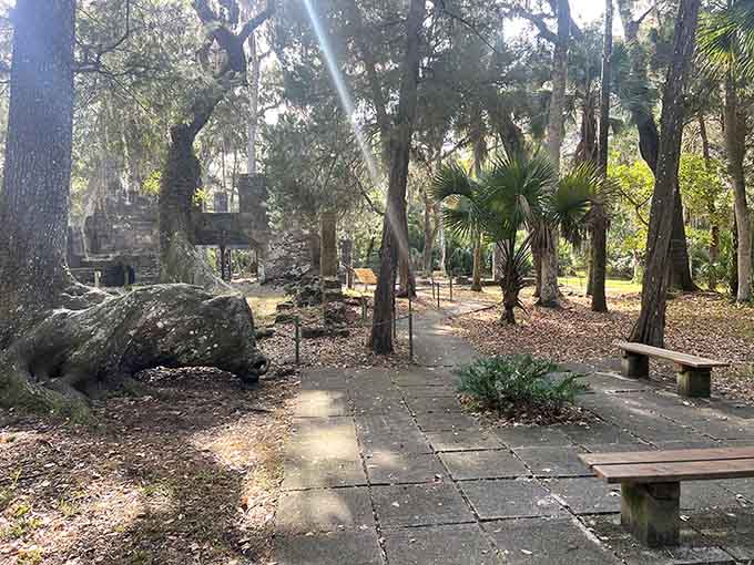 These benches offer the perfect spot to sit and contemplate how people survived Florida summers before ice makers and ceiling fans.