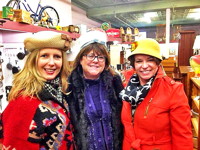 Trying on history is half the fun! These visitors discovered that vintage hats have magical powers to transport you to another era instantly.