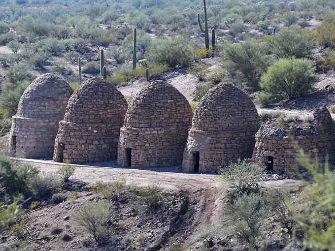 From a distance, the ovens blend into the landscape while somehow standing apart, a perfect metaphor for Arizona's hidden treasures.
