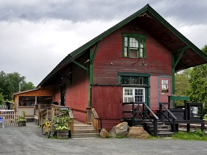 The rustic charm of this converted train depot creates the perfect backdrop for Vermont's most beloved burger joint &ndash; unpretentious, authentic, and welcoming.