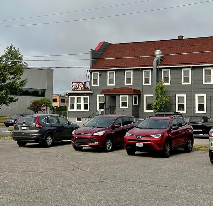 Parking Space: The unassuming parking area matches Fricano's no-frills approach &ndash; they save all the excitement for what happens on your plate, not in their parking lot.