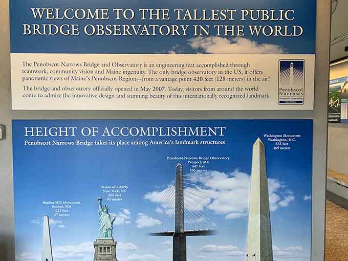 When your bridge observatory is taller than the Statue of Liberty, you've earned bragging rights forever.