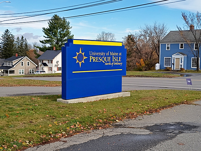 The University's sign welcomes cosmic travelers, proving their slogan "North of Ordinary" applies to both geography and astronomical ambition.